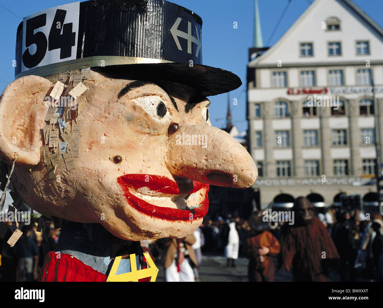 mask subject SBB relocation move parade costume tradition Swiss ...