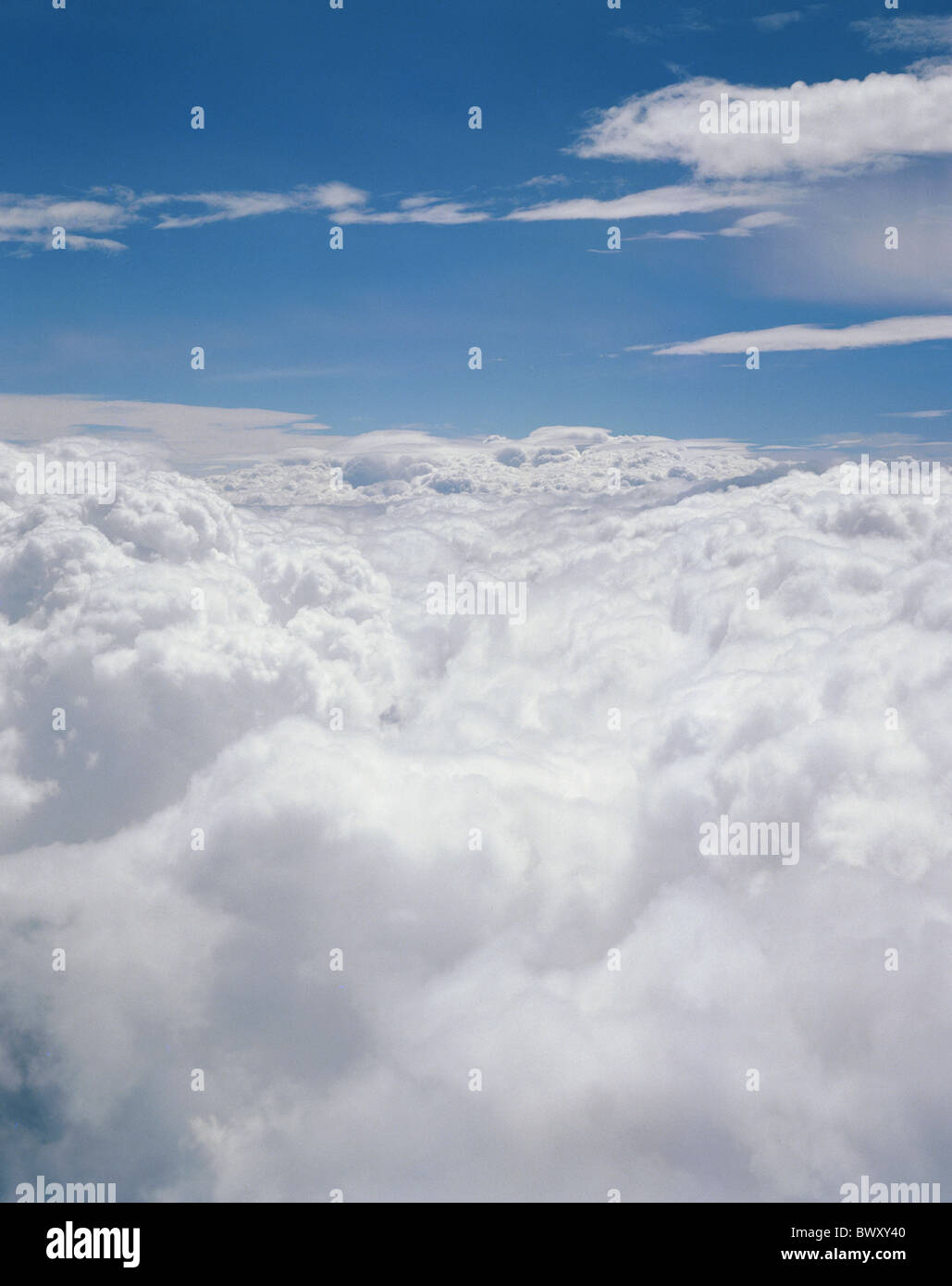 aerial photo heap cloud clouds weather aerial view overview white blue ...