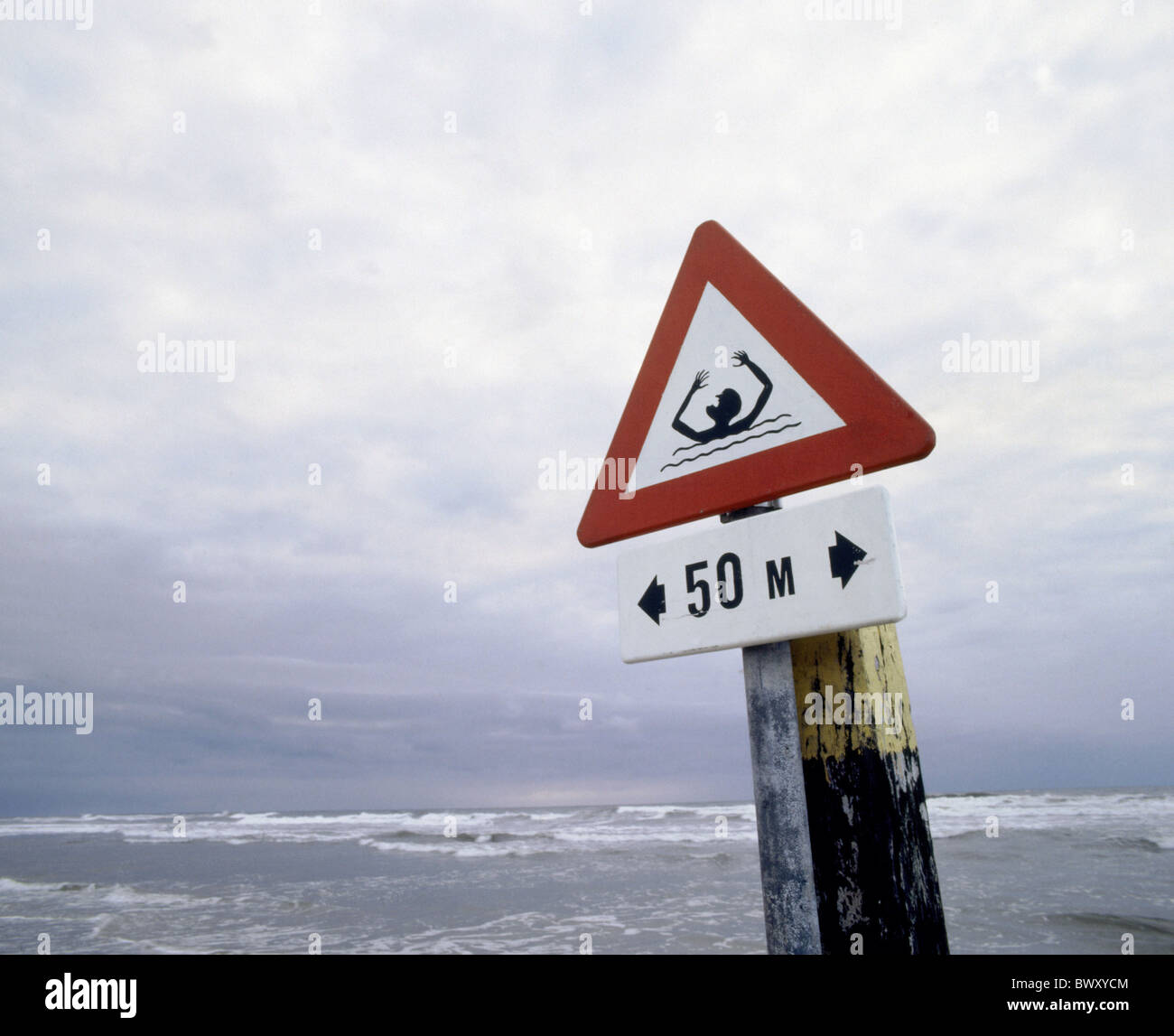 danger threat sea swimming floatation beach seashore Texel Holland ...