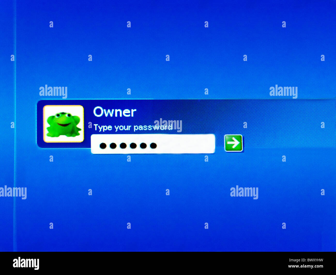 Password Screen On Computer Stock Photo - Alamy