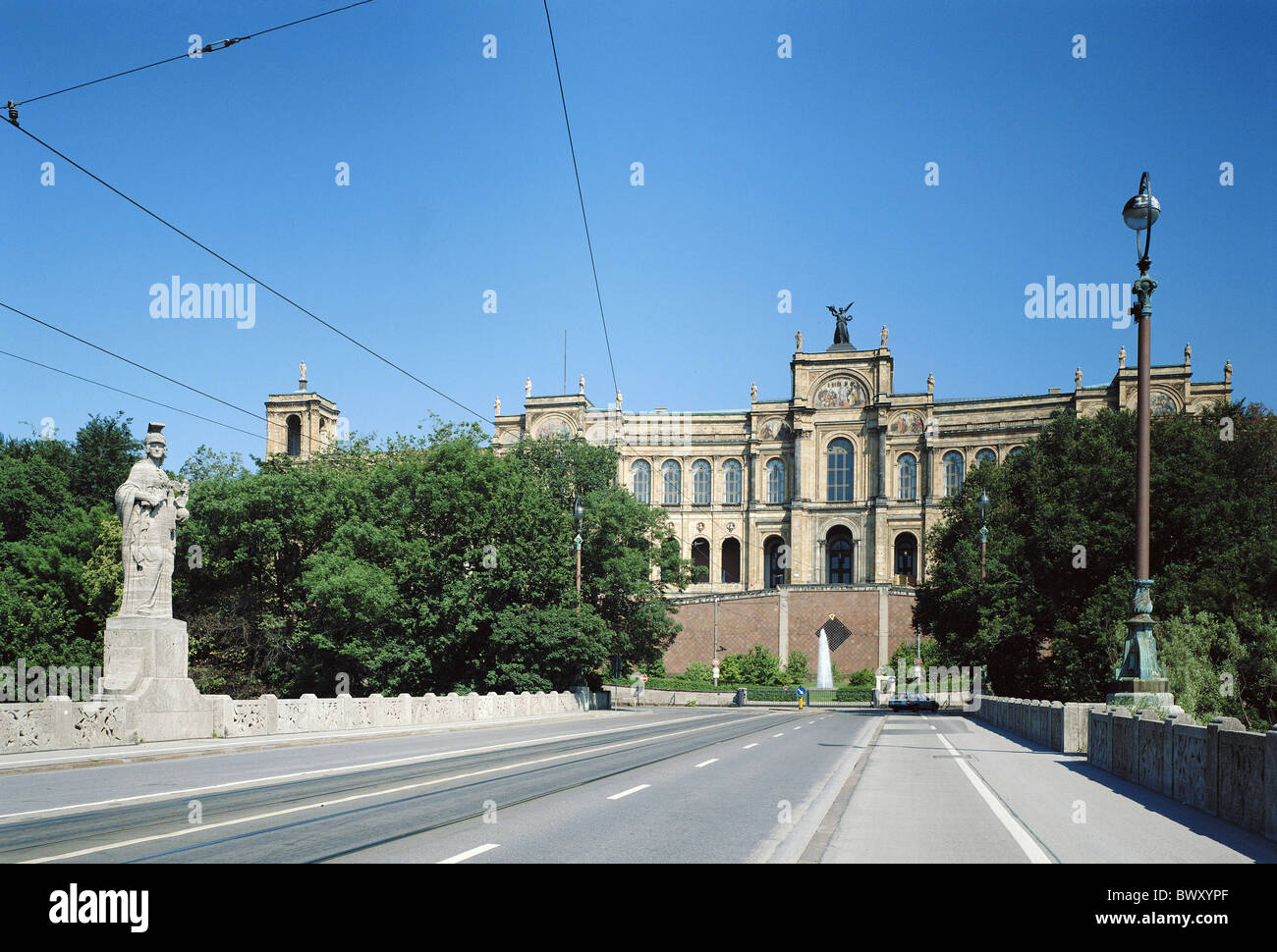 bridge Germany Europe Maximilianeum Munich Bavaria street landmark ...