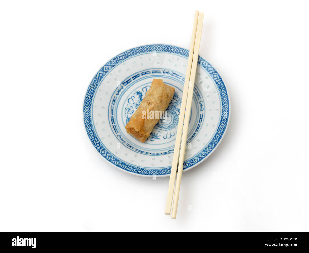 Vegetable Spring Roll with Chop Sticks Stock Photo - Alamy