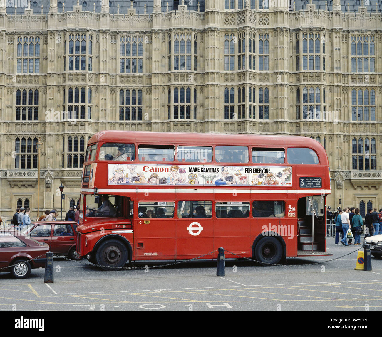 England Great Britain Europe London people red double-decker bus ...