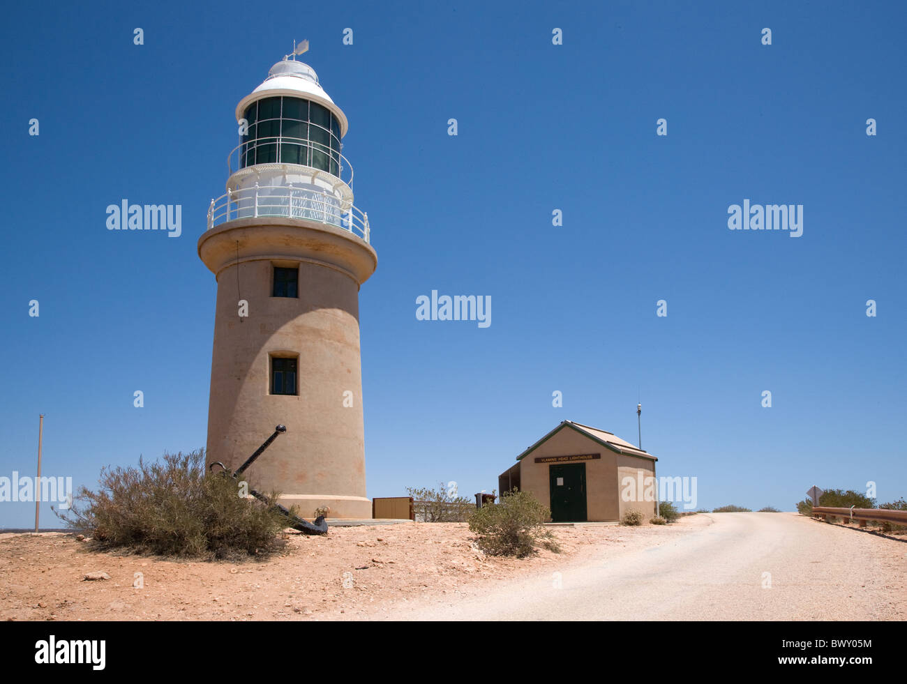 Vlaming Head Lighthouse near Exmouth in the Cape Range National park ...