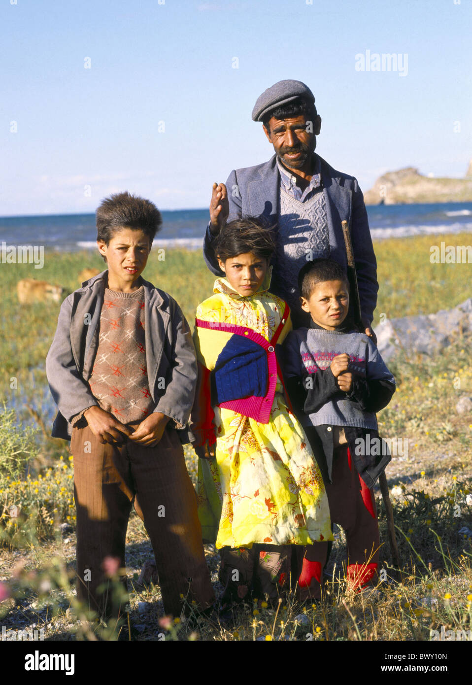 children scenery people Turkey father local rurally Stock Photo - Alamy