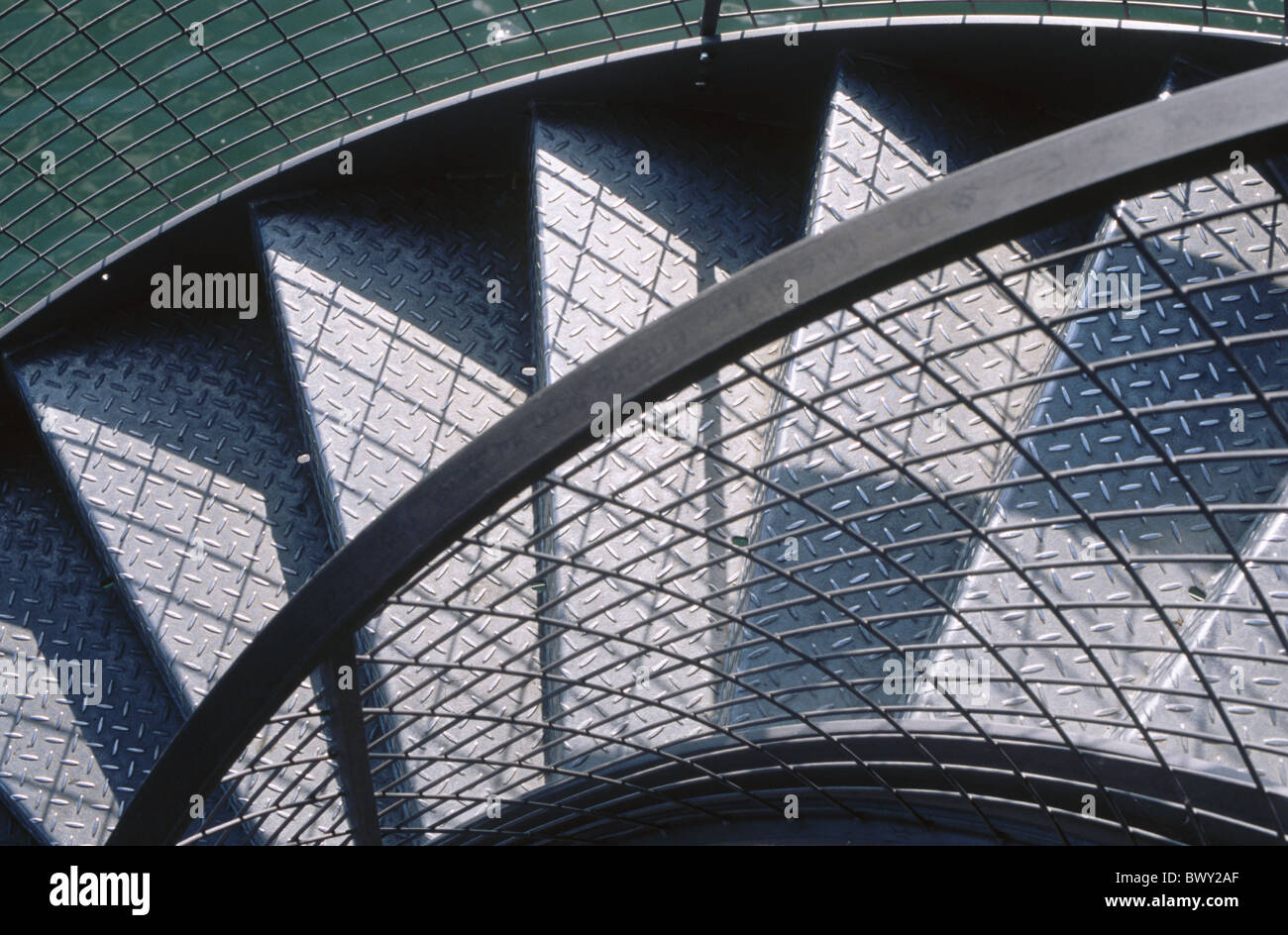observation tower detail Germany Europe iron stair Friedrichshafen ...