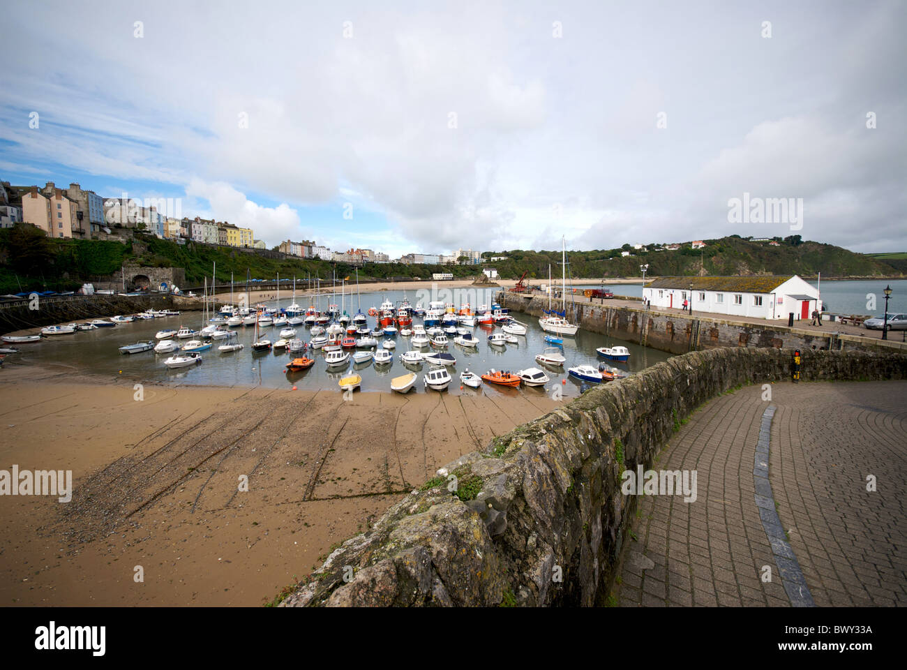 Tenby Pembrokeshire Wales UK Harbour Harbor Stock Photo - Alamy