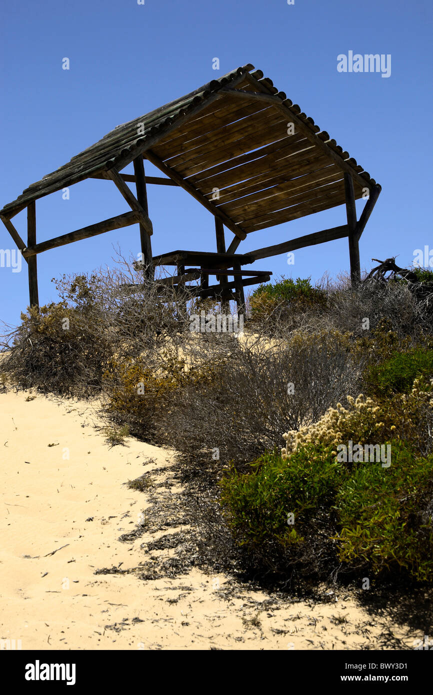 Wooden Shade Hut, Denham North Western Australia Stock Photo - Alamy