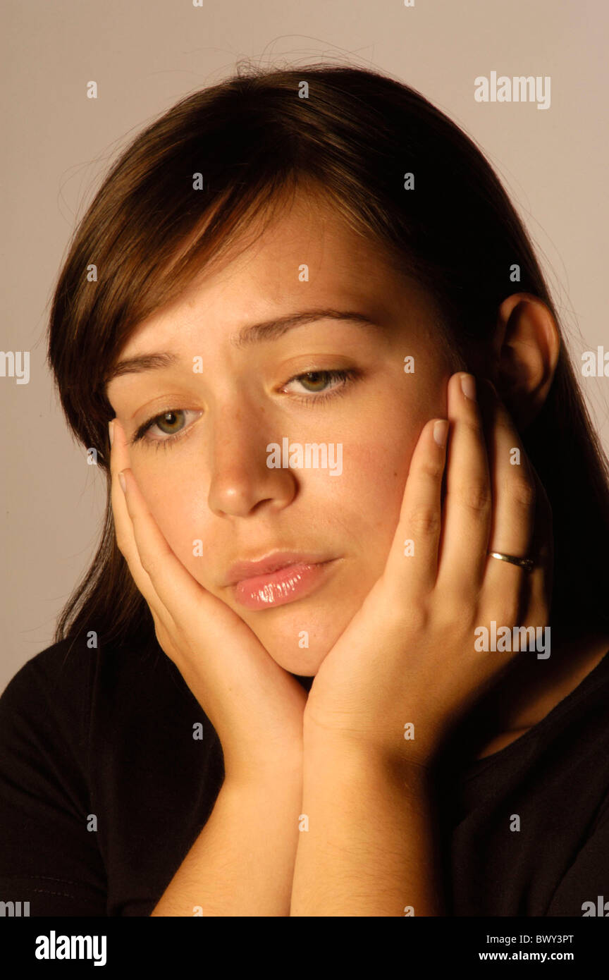 brown hair girls head supporting long hair portraits problem ...