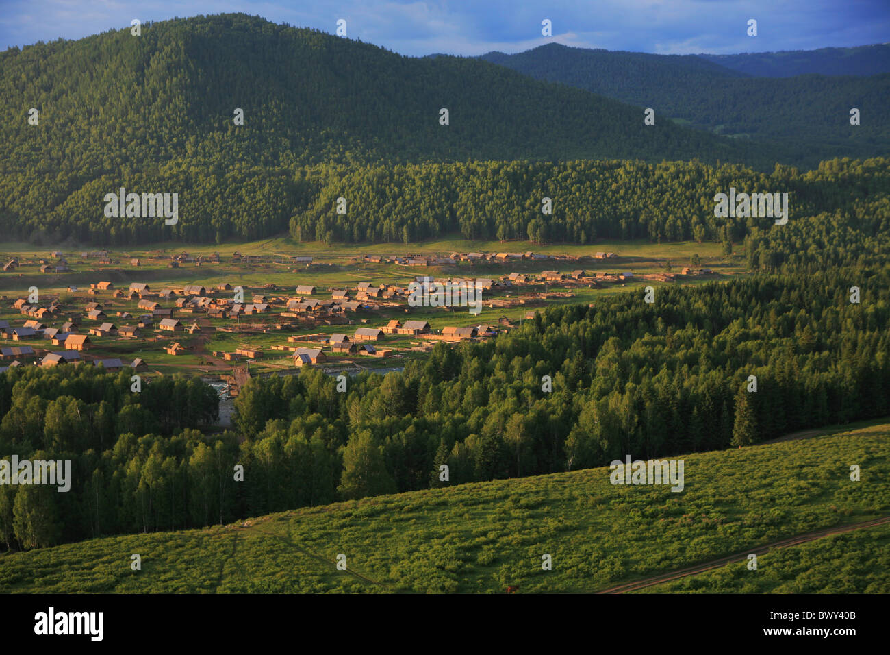 Hemu Village, Altai Mountain, Xinjiang Uyghur Autonomous Region, China ...