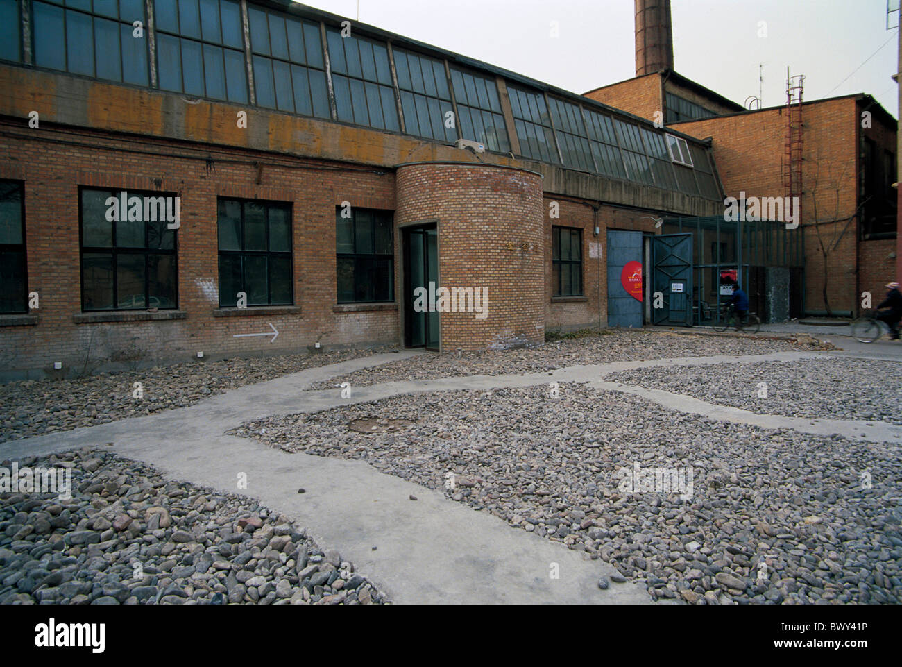 Old factory buildings in 798 Art District, Beijing, China Stock Photo ...