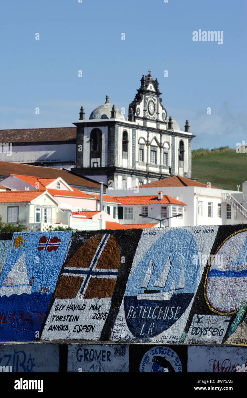Port of Horta , Isle of Faial, Azores, Portugal Stock Photo - Alamy