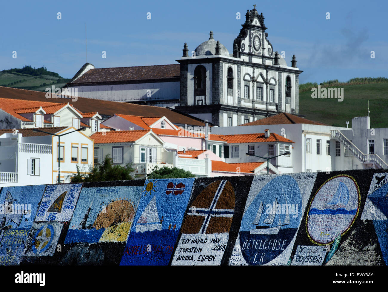 Port of Horta , Isle of Faial, Azores, Portugal Stock Photo - Alamy