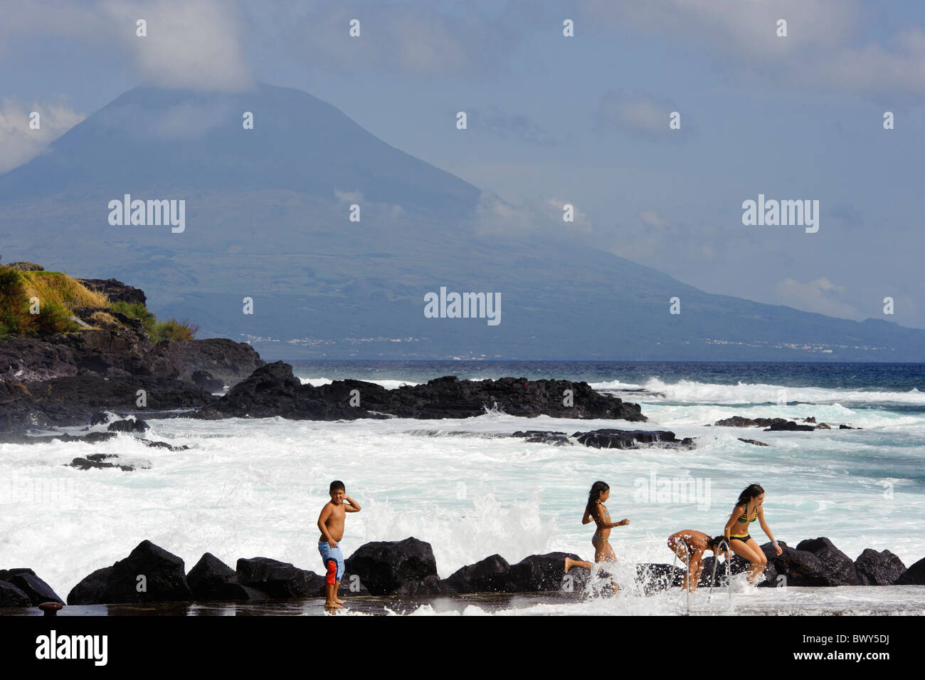 Former Port of Feteira, Isle of Faial, Azores Stock Photo - Alamy