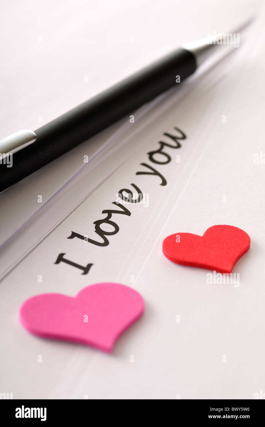 Heart word love written inside hi-res stock photography and images - Alamy