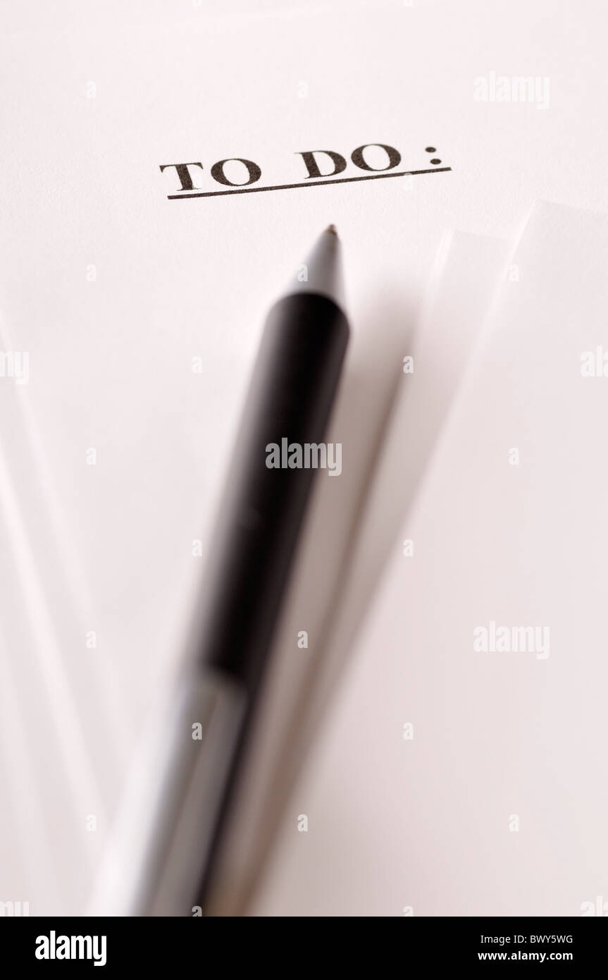 To Do List Stock Photo - Alamy