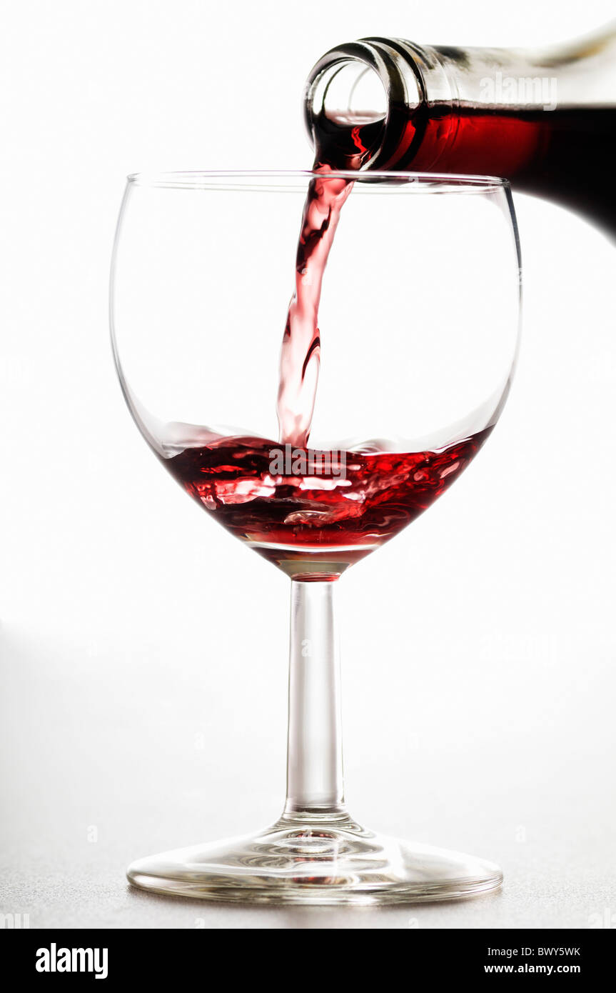 Pouring Red Wine Stock Photo - Alamy