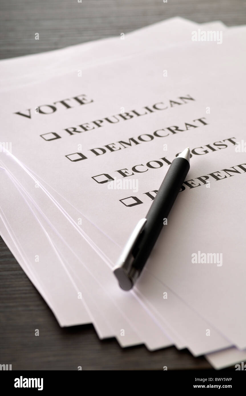 Pen and Ballot Stock Photo - Alamy