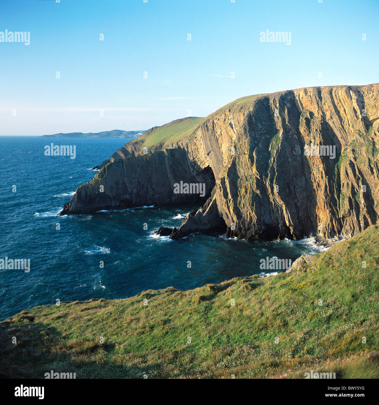 Baggy Point Croyde Devon England Great Britain Europe cliffs coast ...