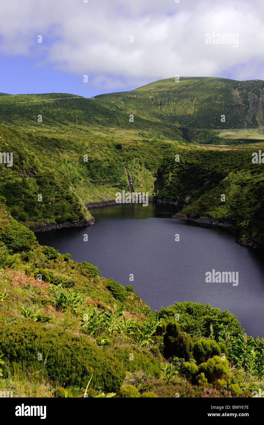 Caldeira Comprida and Caldeira Funda, Isle of Flores, Azores Stock ...