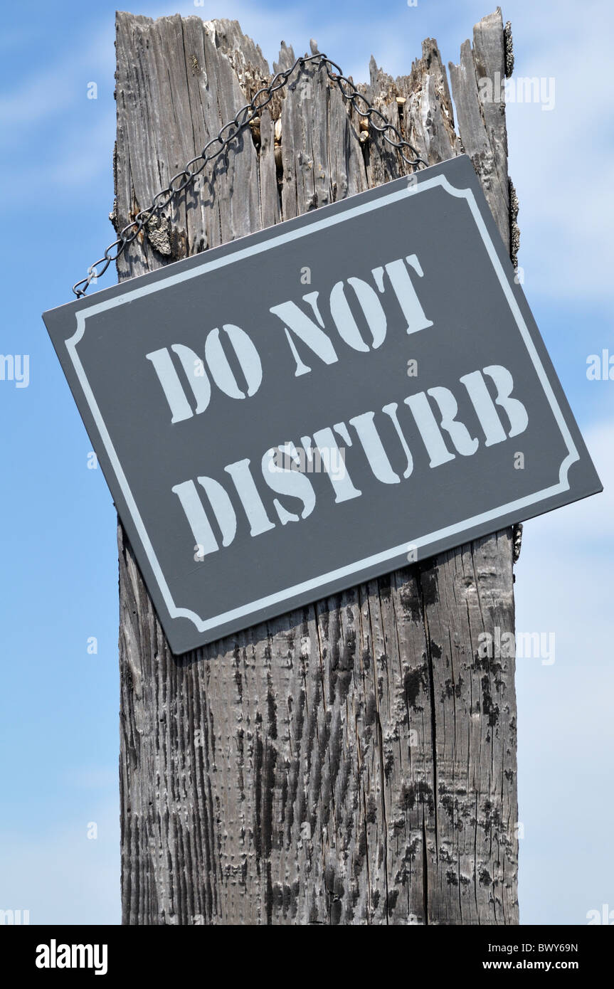 Do Not Disturb Sign Stock Photo - Alamy