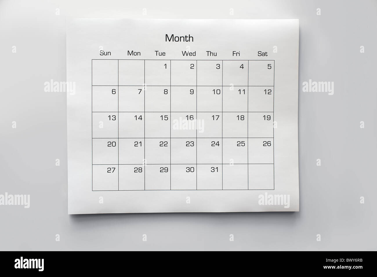 One week calendar hi-res stock photography and images - Alamy