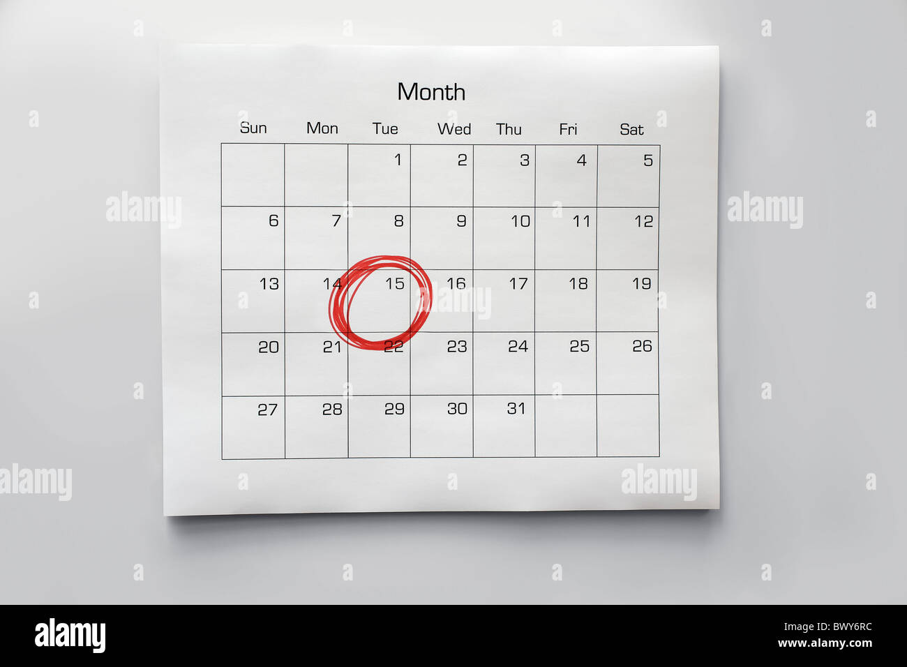 Calendar month hi-res stock photography and images - Alamy