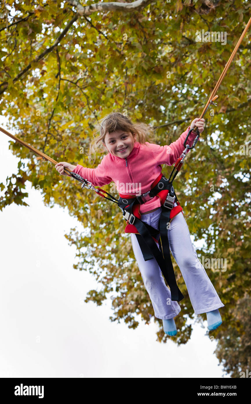 Girl in Jumping with Harness, Bordeaux, Gironde, Aquitaine, France ...