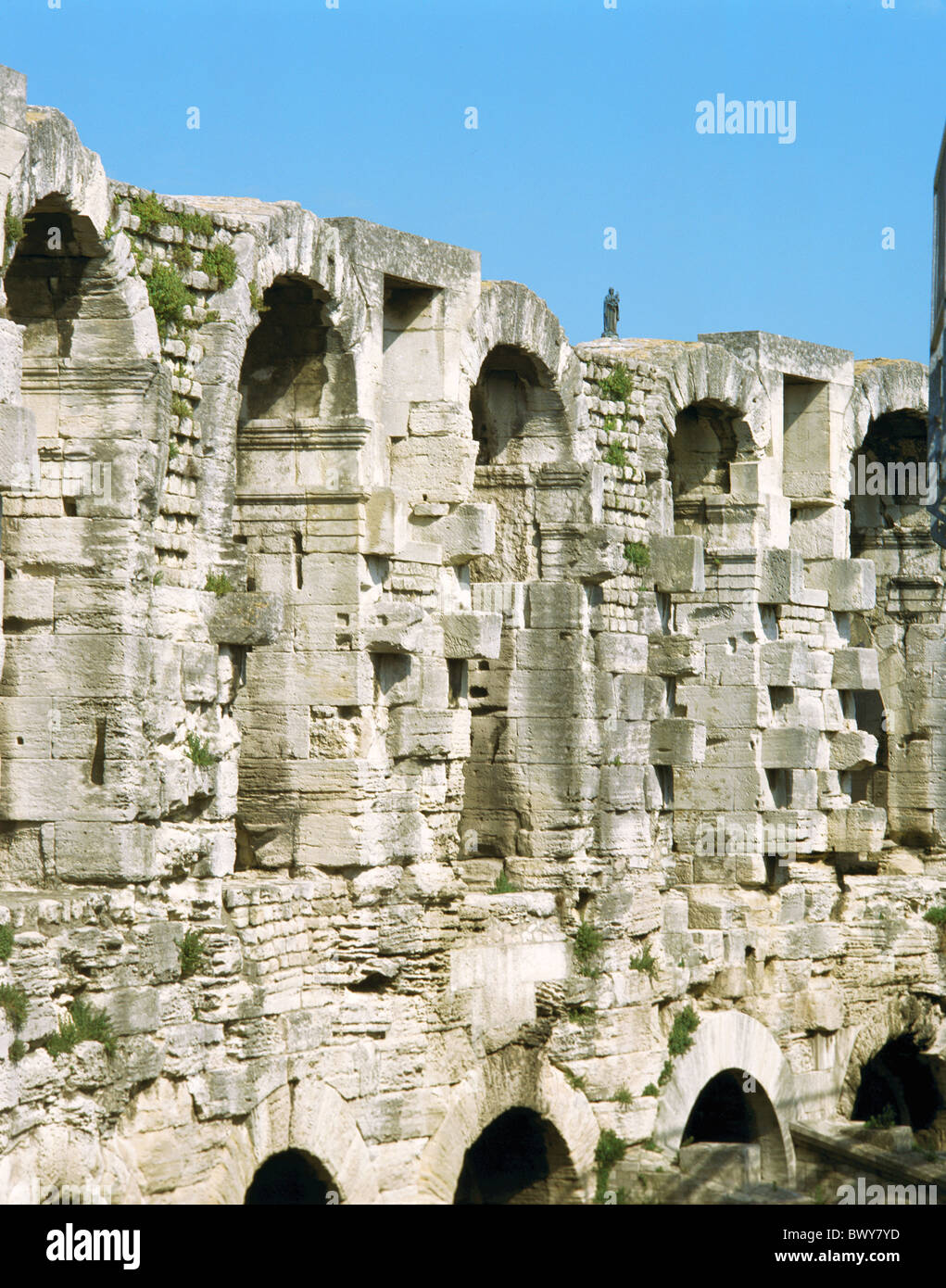 arcade rows Arles detail France Europe Provence Roman theater ...