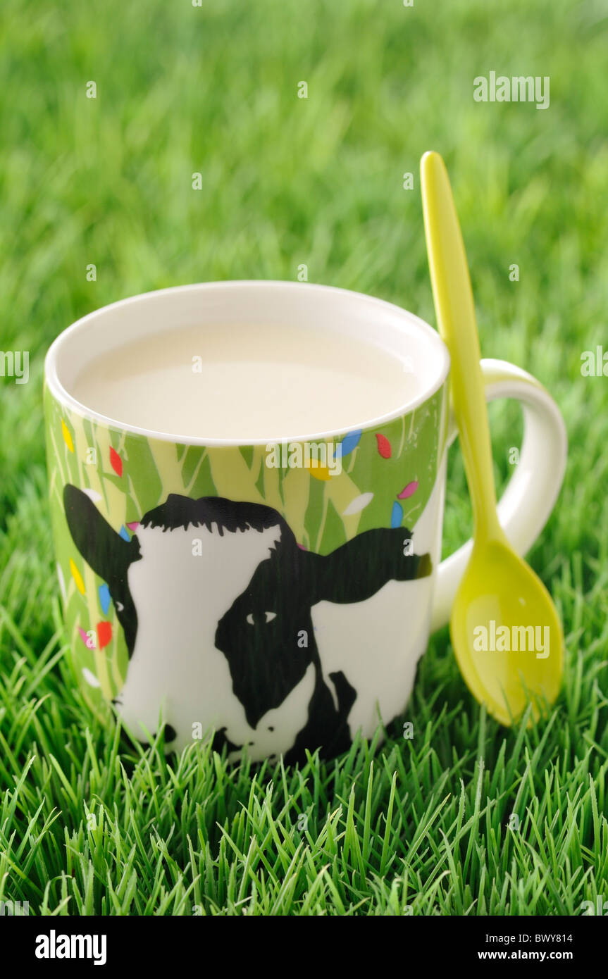 Mug with Milk Stock Photo - Alamy
