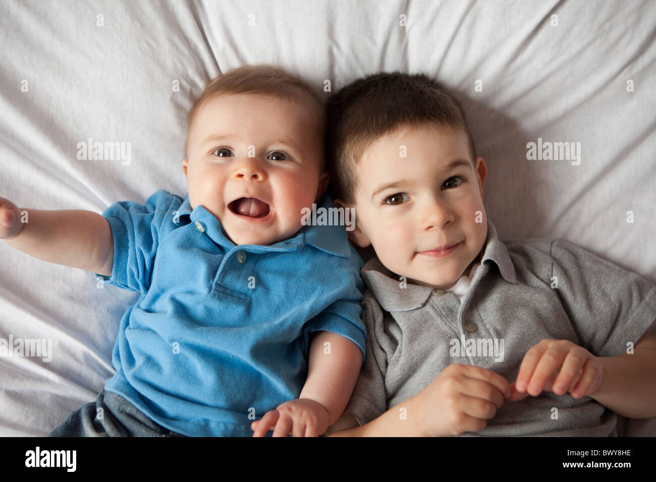 Portrait of Brothers Stock Photo - Alamy