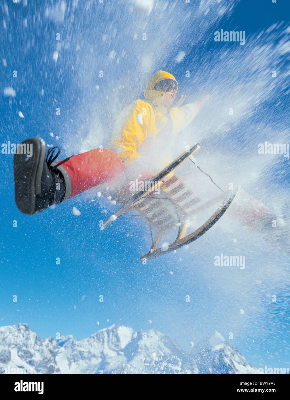 Flying sledge hi-res stock photography and images - Alamy