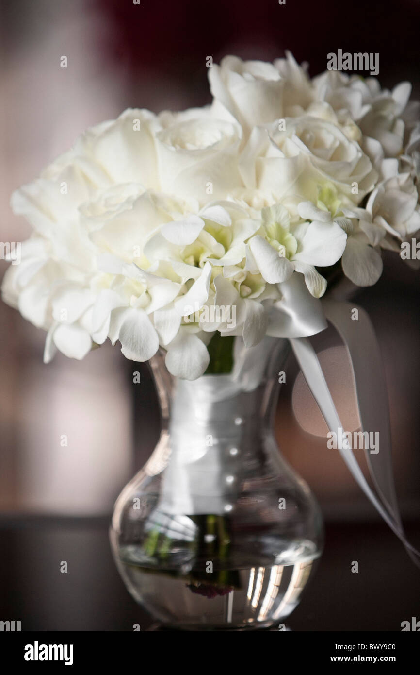 Close-up of Flowers in Vase Stock Photo - Alamy