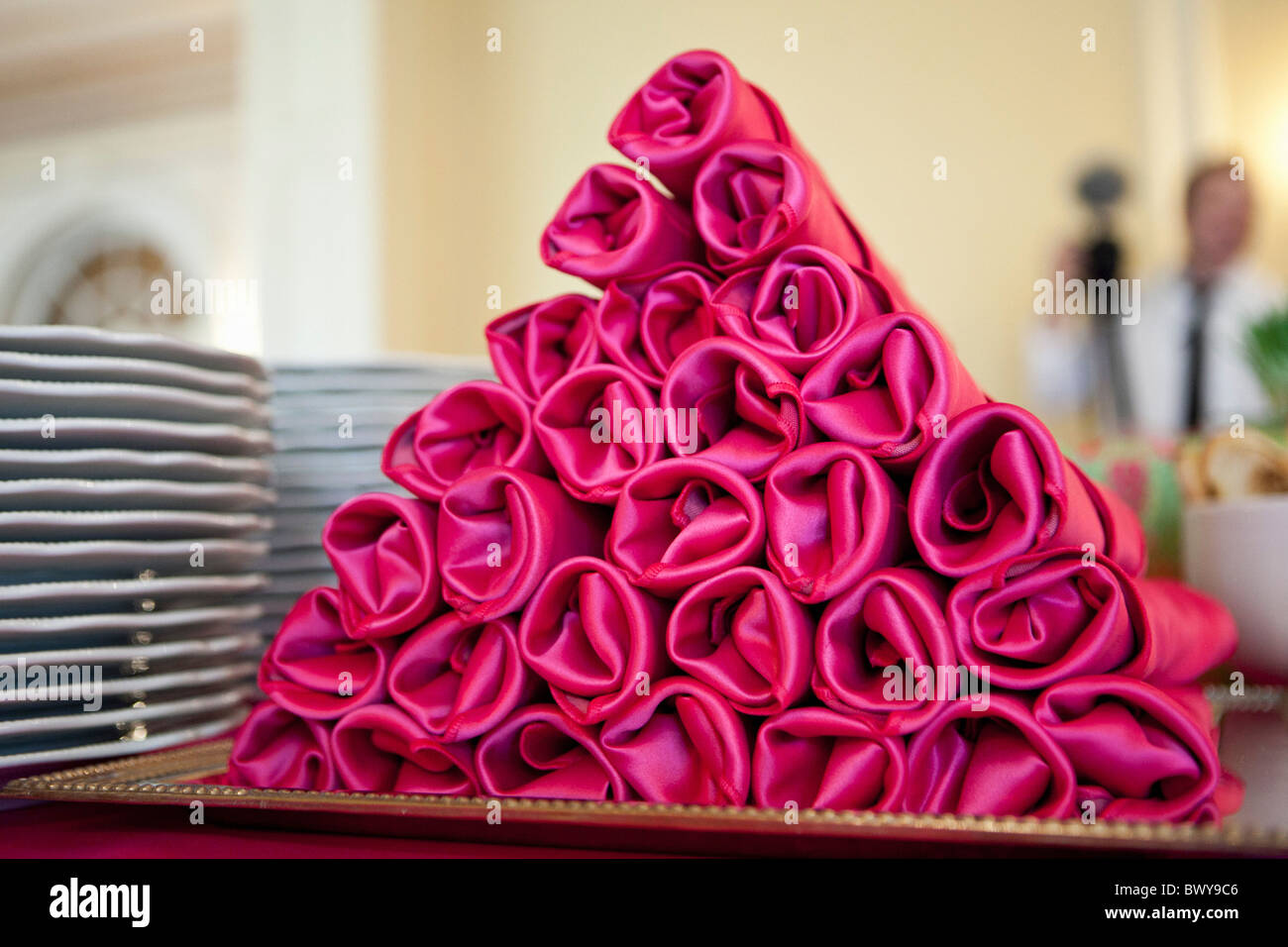 Stack of Napkins Stock Photo - Alamy