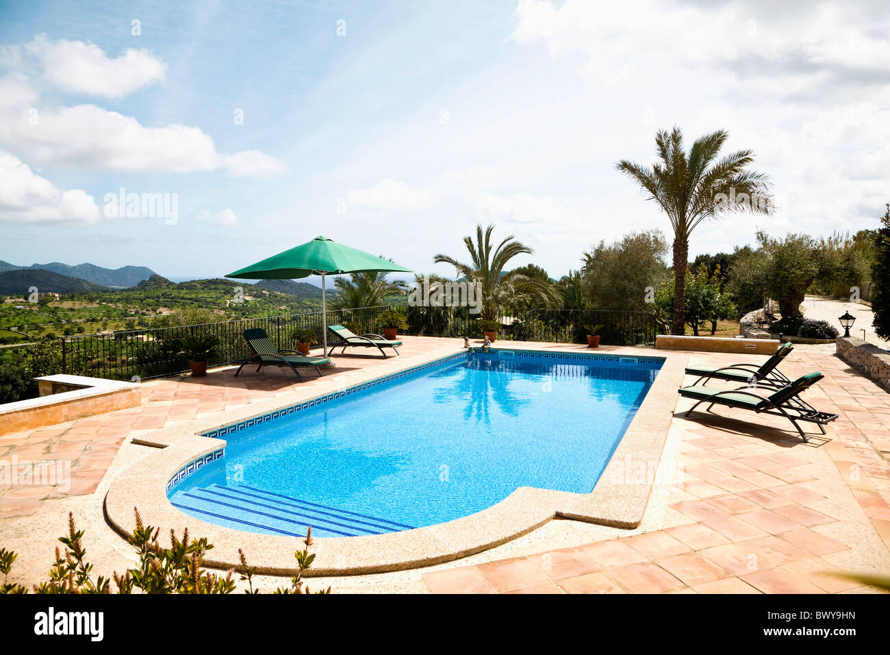 Swimming Pool, Mallorca, Spain Stock Photo - Alamy