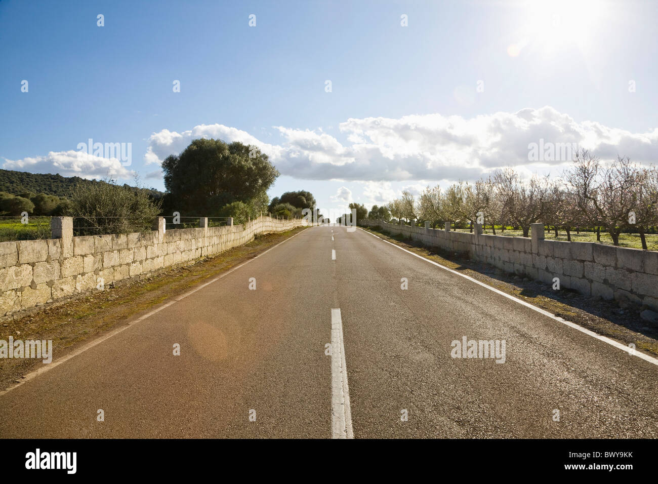Road in Mallorca, Spain Stock Photo - Alamy