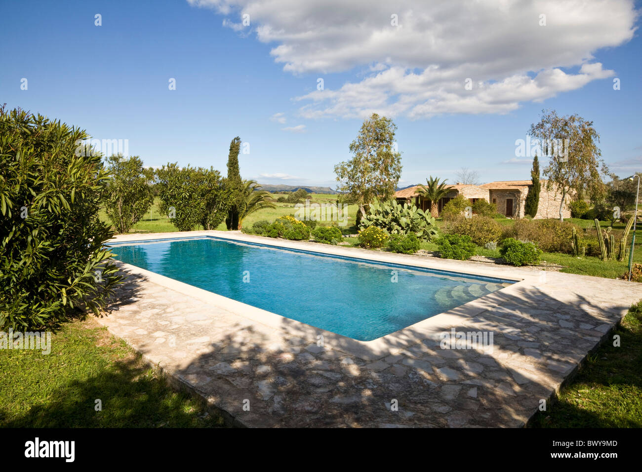 Swimming Pool, Mallorca, Spain Stock Photo - Alamy