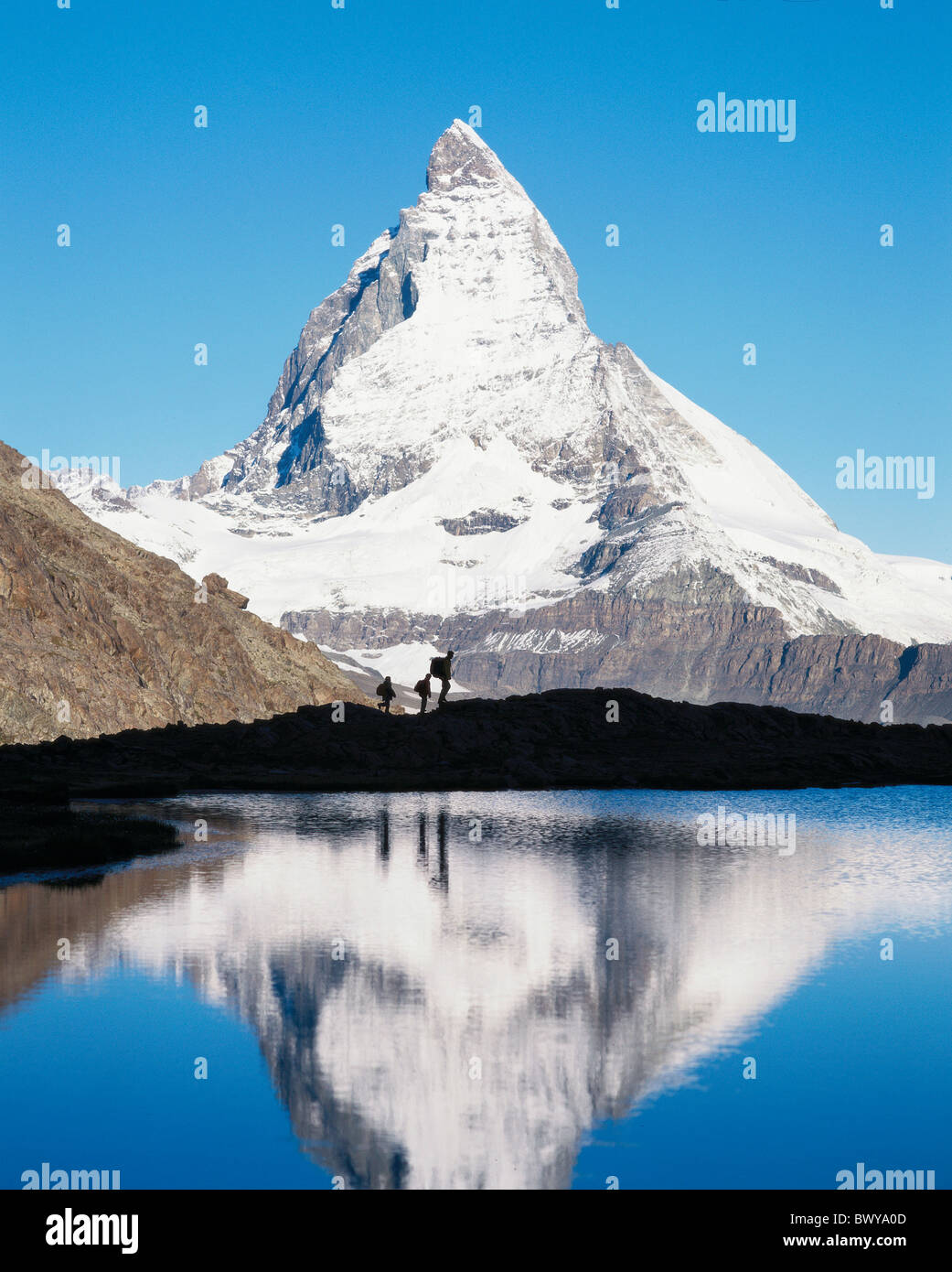 mountain walking Alps mountains family canton Valais Matterhorn ...