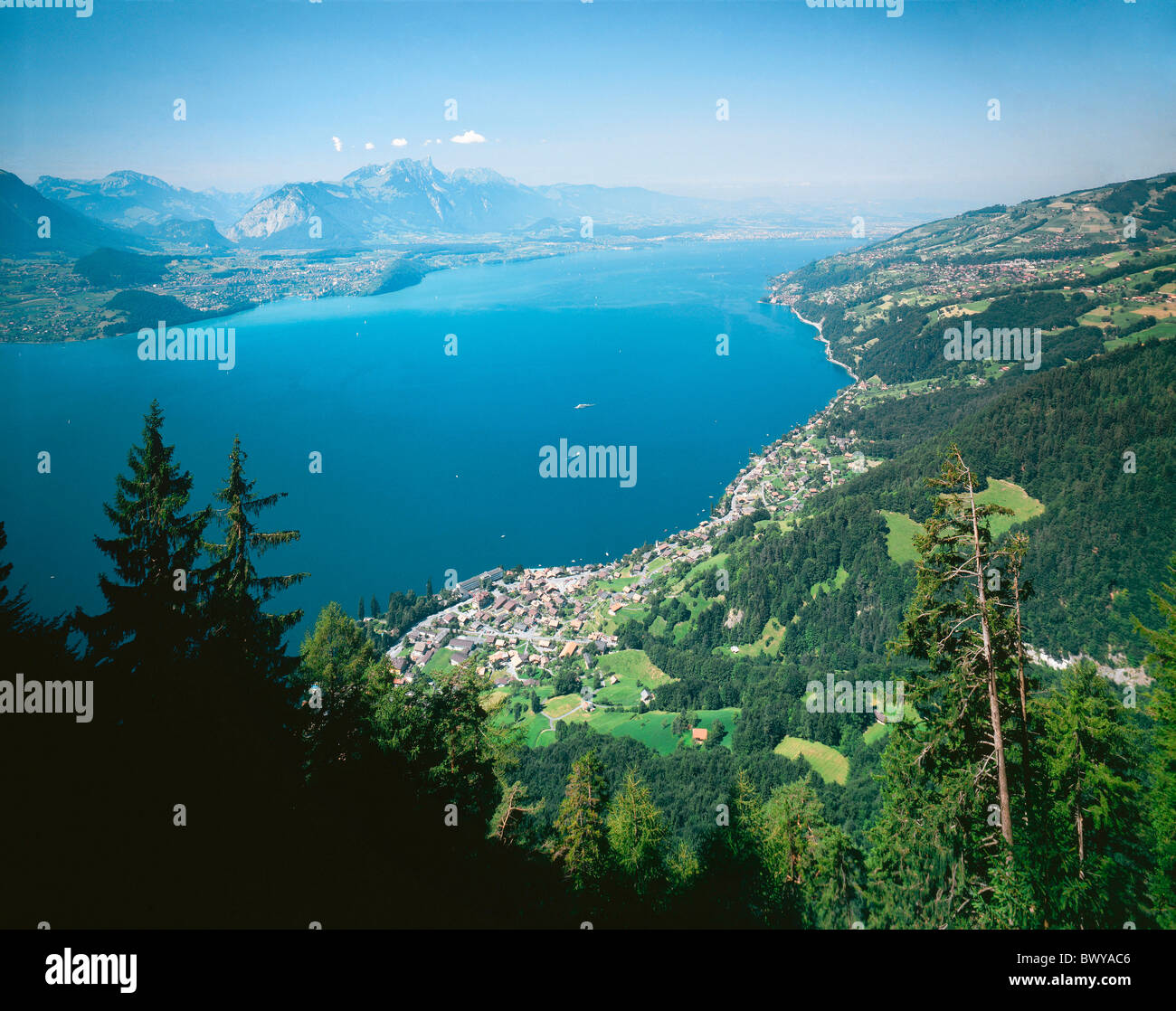 Beatenberg Bernese Oberland village canton Bern scenery Merlingen ...