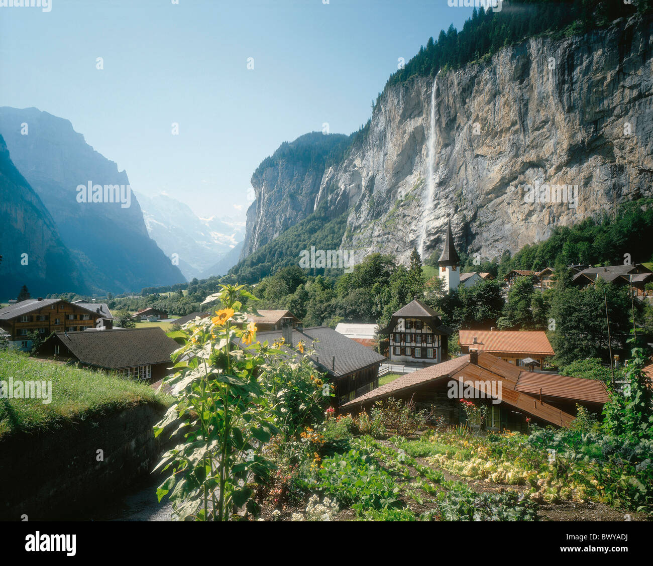 alpine Alps mountains Bernese Oberland rock cliff canton Bern scenery ...