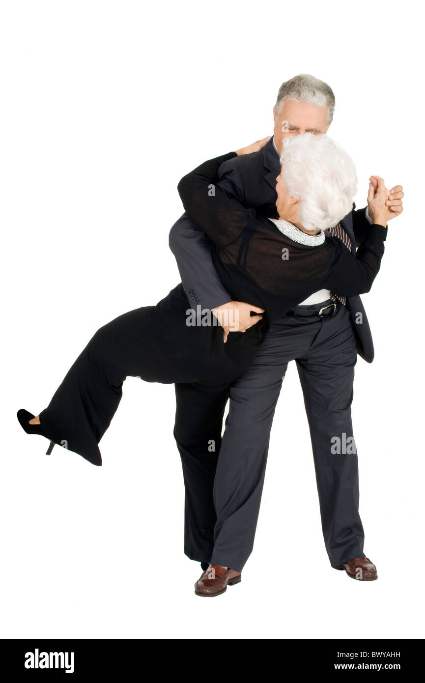 Elderly man woman dancing Cut Out Stock Images & Pictures - Alamy