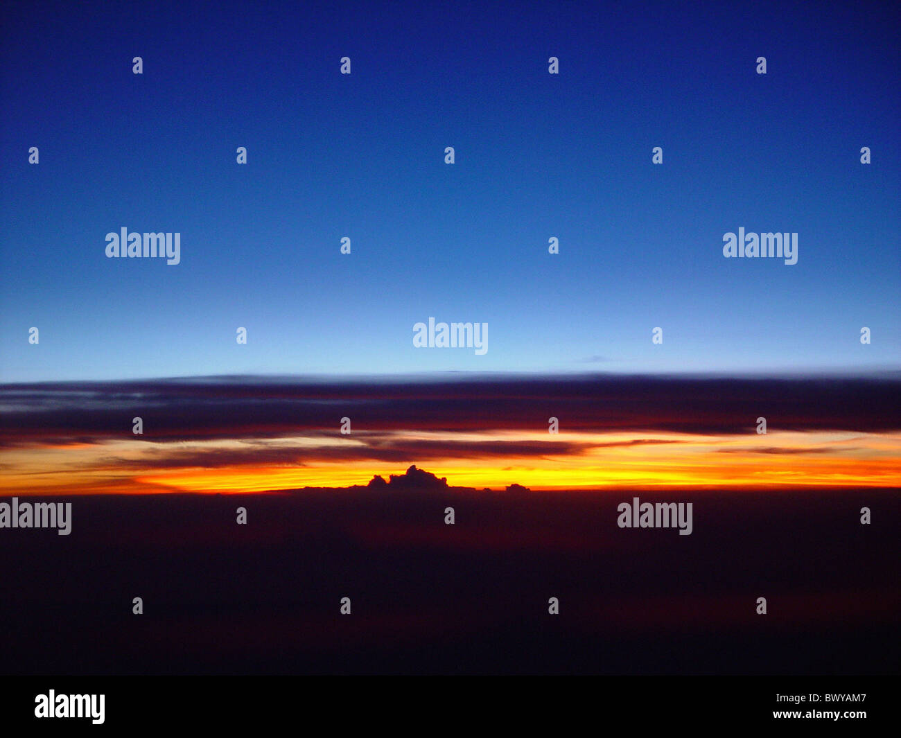 dusk twilight sky sea of fog mood clouds weather cloud sea Stock Photo ...