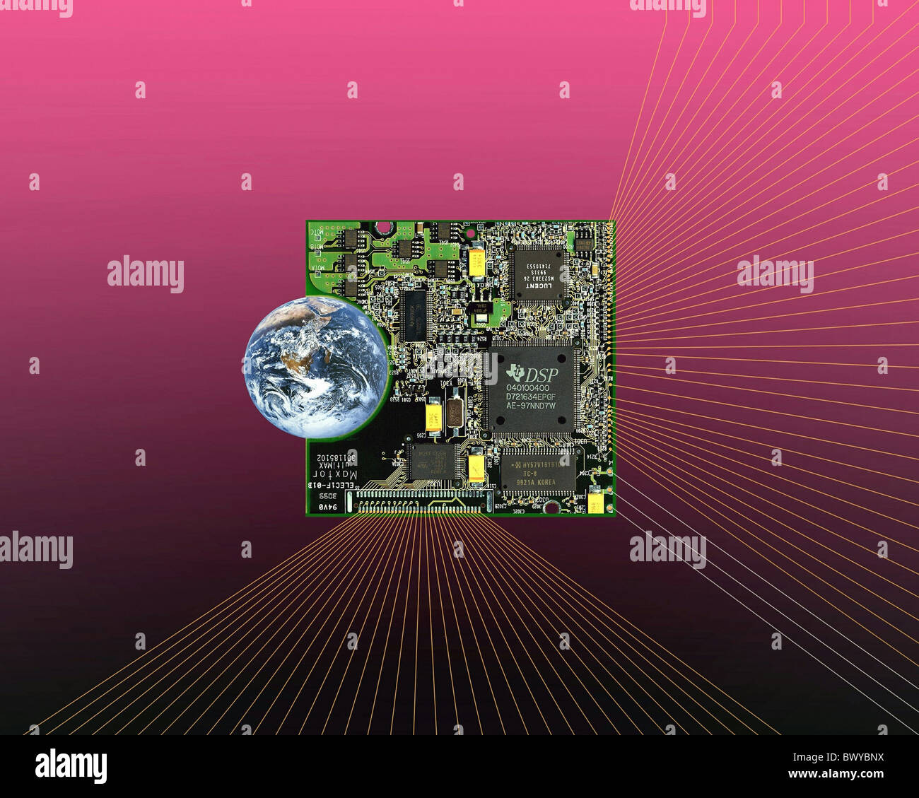 board communication computers conductor board connection earth EDP ...