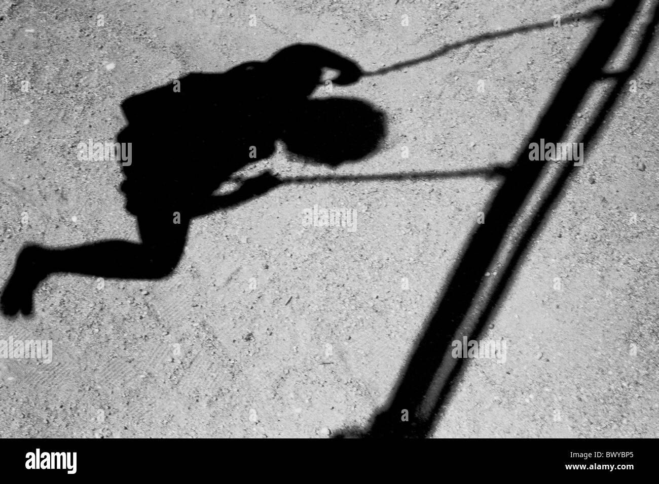 outside detail child shade swing swinging rocking black and white ...