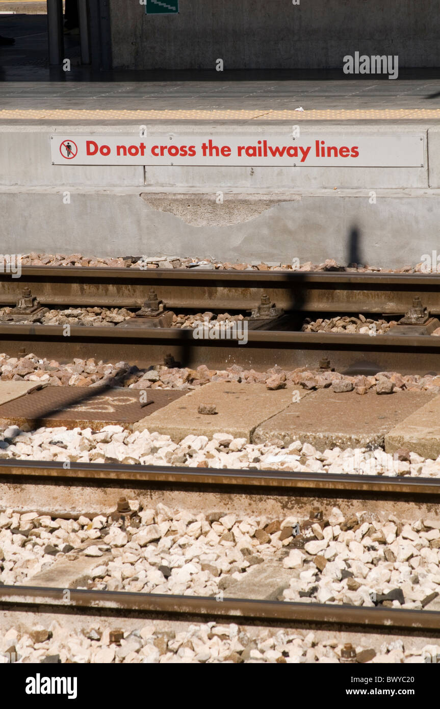 traintracks track tracks line line traintrack station danger signs sign ...