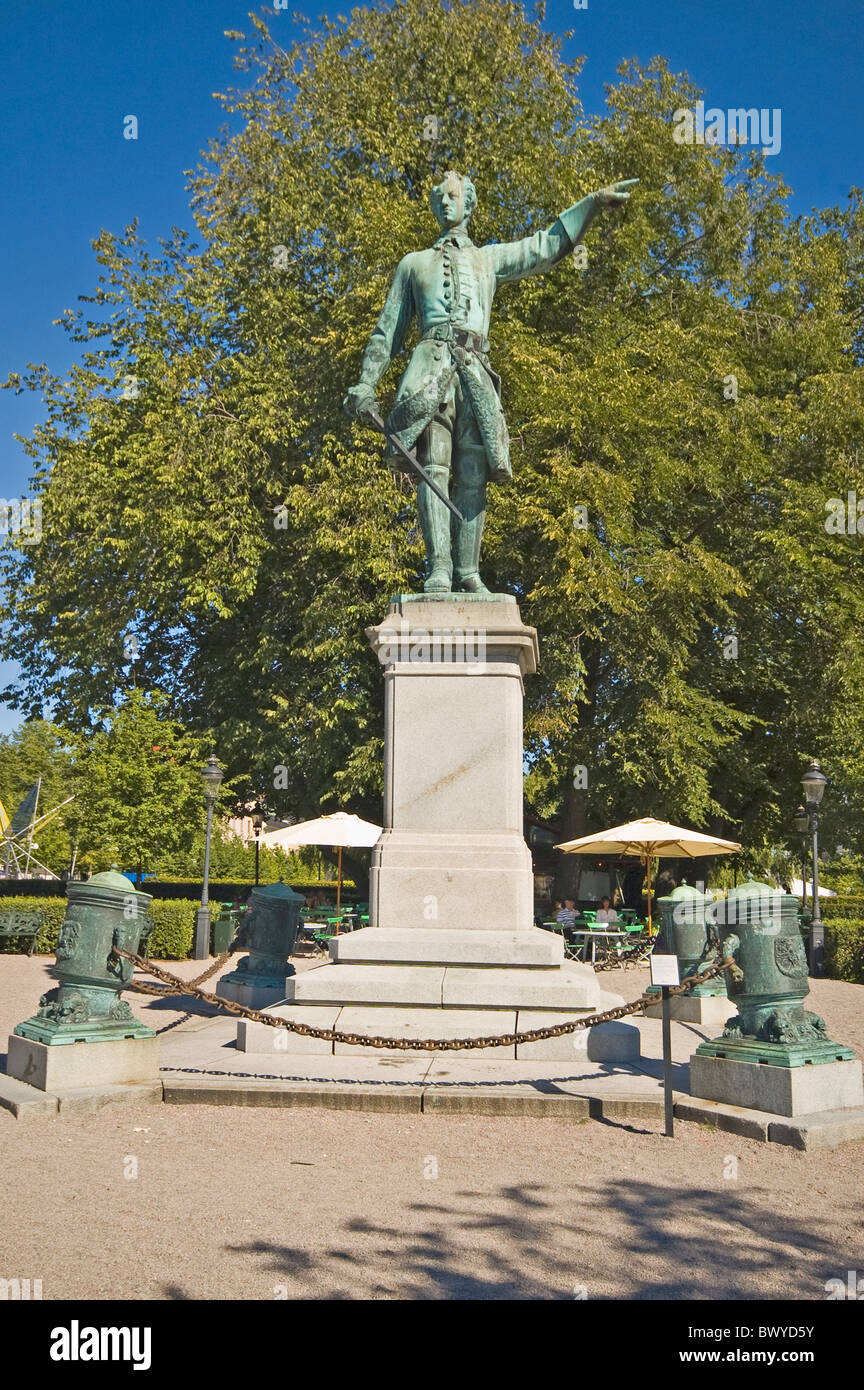 EUROPE SWEDEN Stockholm statue of King Karl XII (1682 – 1718 Stock ...