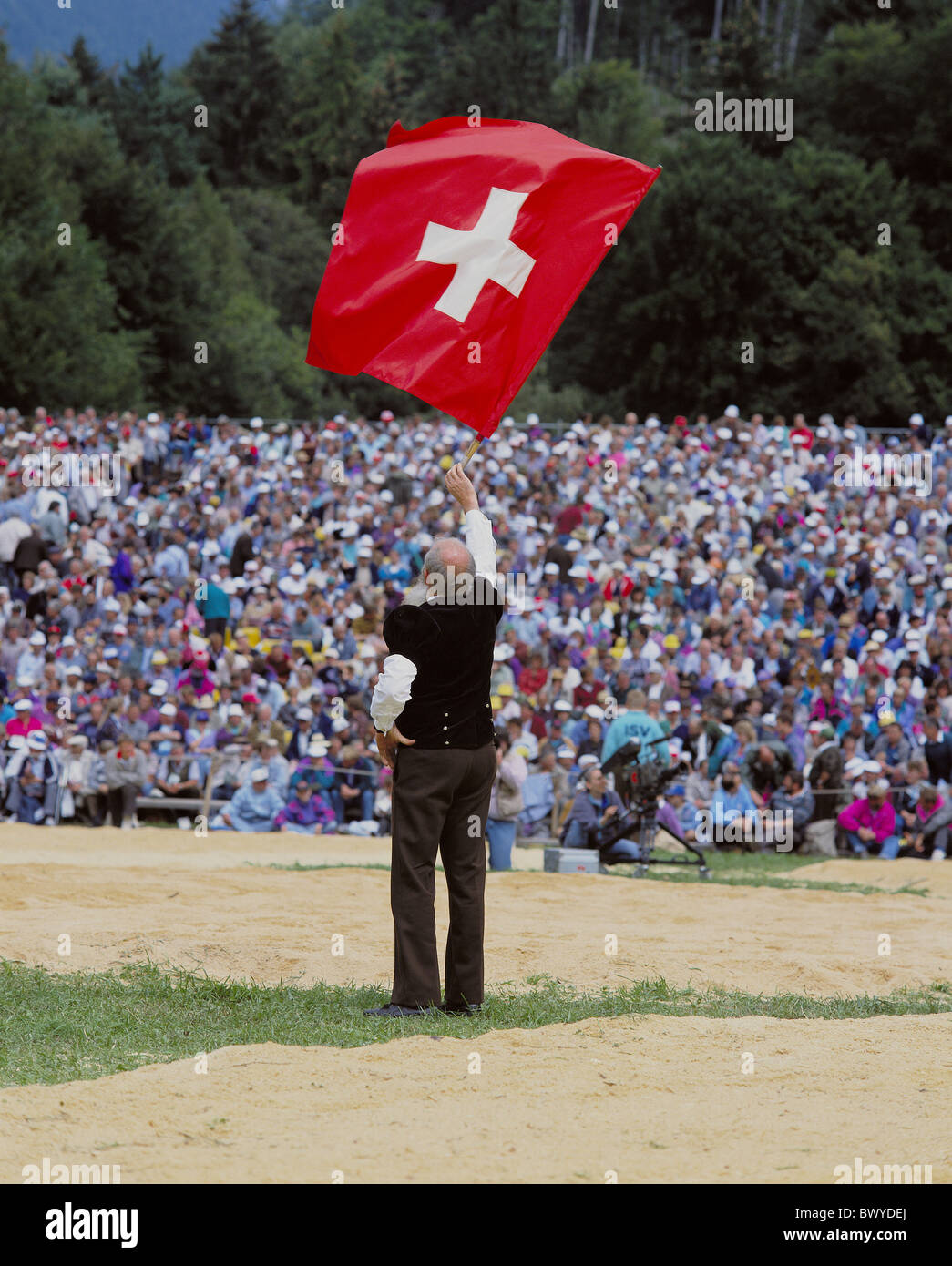 flag throwing Unspunnenfest Interlaken no model release tradition ...