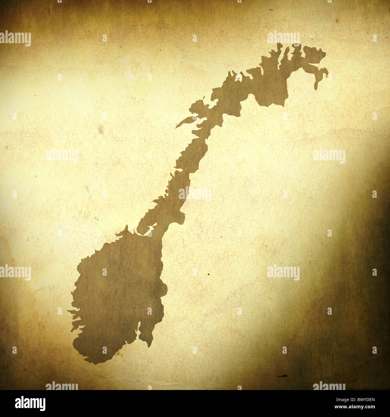 There is a map of Norway on grunge paper background Stock Photo - Alamy