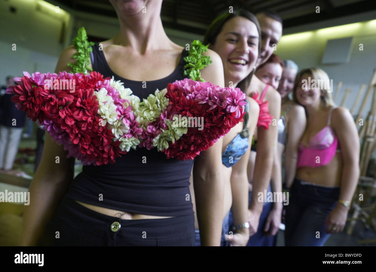 Fashion and Textile students with bras they designed and made at ...