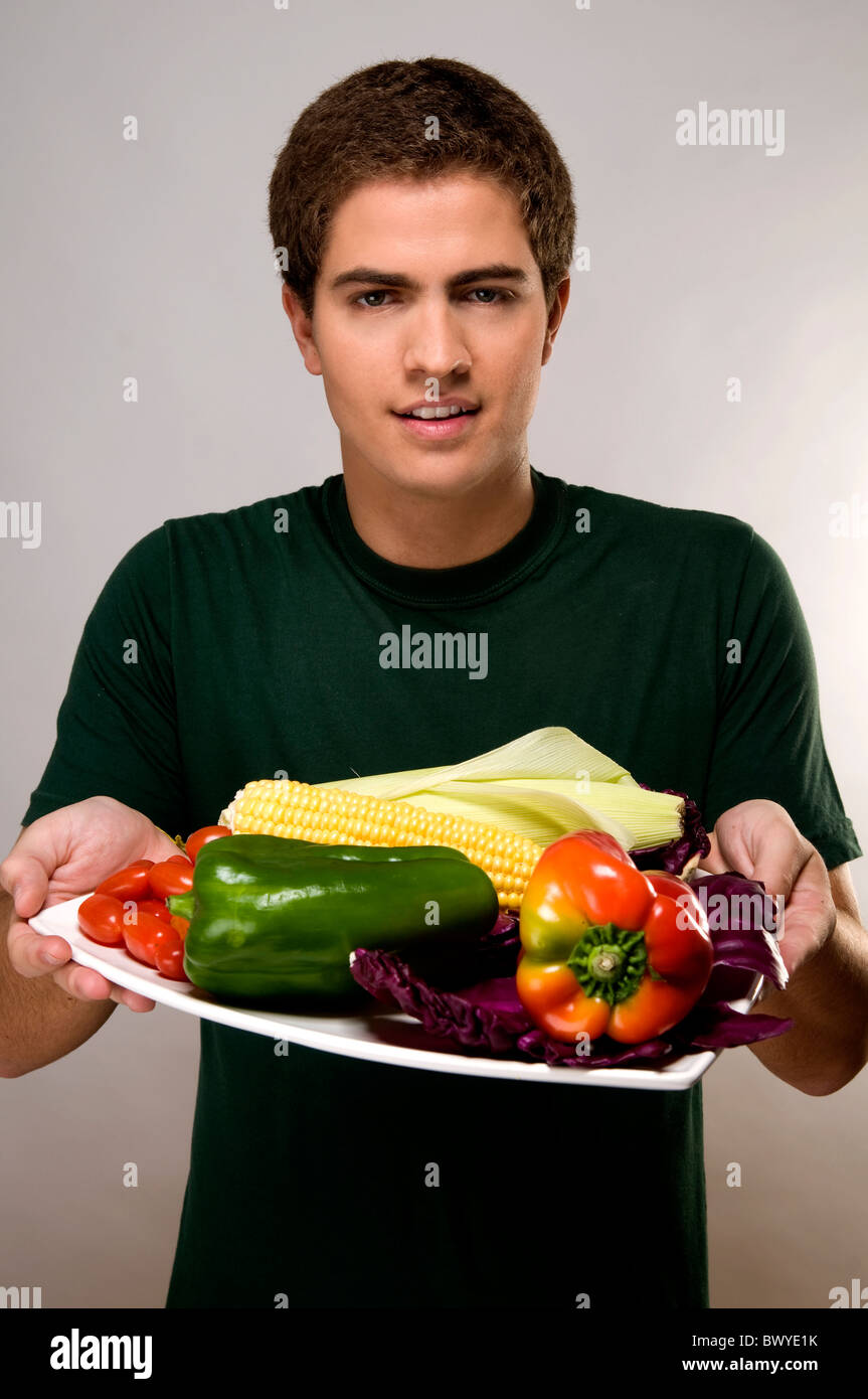 Fat man offering food hi-res stock photography and images - Alamy